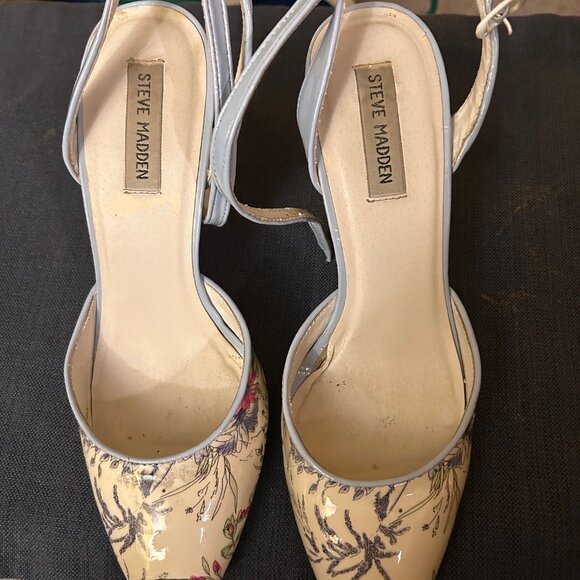 Steve Madden | Shoes | Steve Madden Blue Floral Pumps | Poshmark